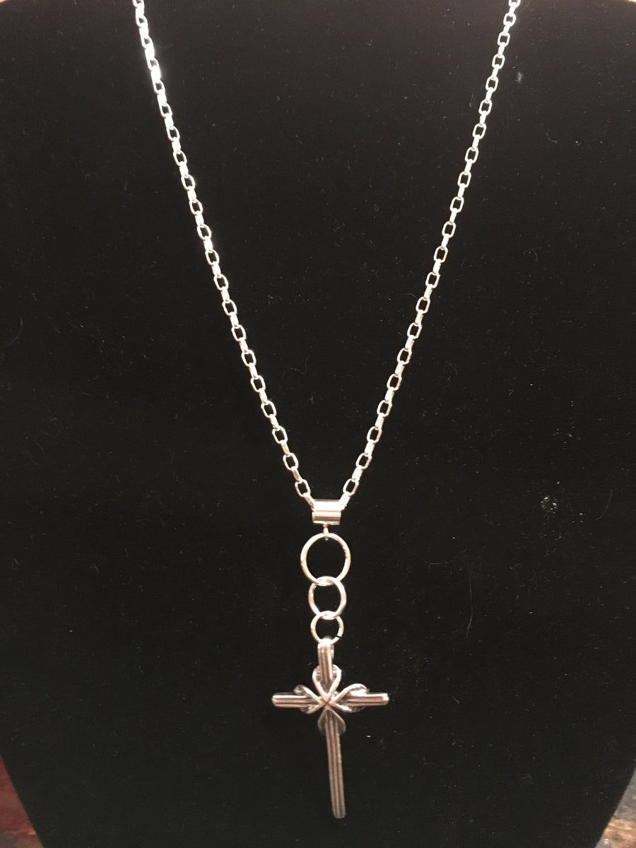 Holy Trinity & Cross Necklace on an 18" Long Rolo Chain – Tru Original ...